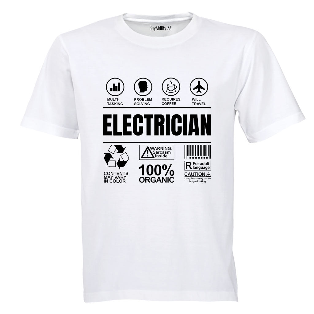 Electrician Label - Adults - T-Shirt – BuyAbility
